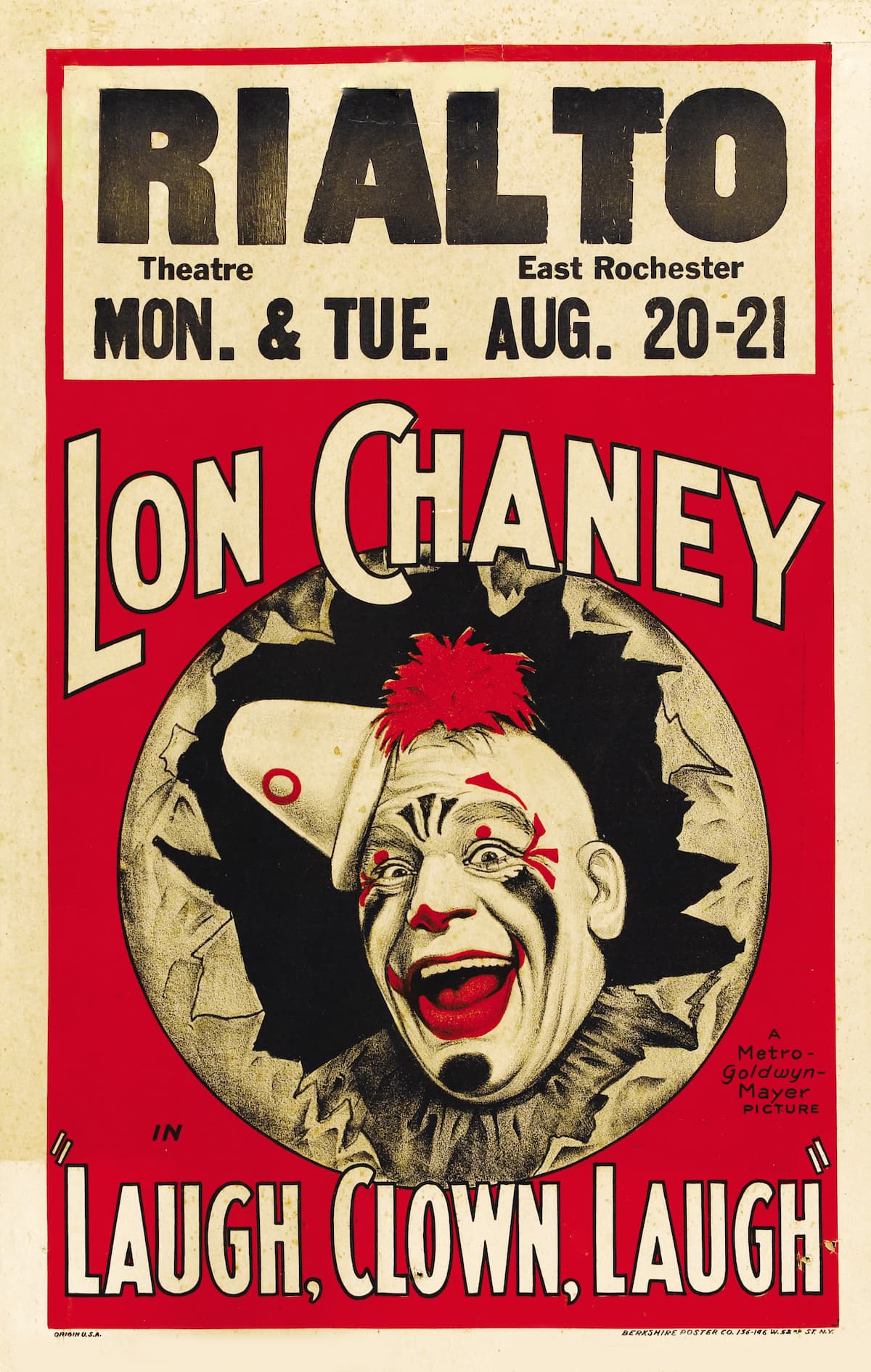 Laugh, Clown, Laugh, 1928 starring Lon Chaney and Loretta Young ...